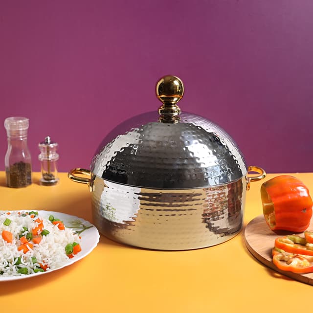 Royalford 3L Stainless Steel Monarch Dome Hot Pot | Jomla.ae