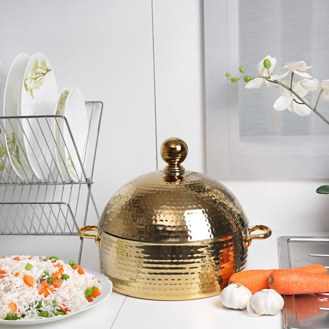 Royalford 3L Stainless Steel Monarch Dome Hot Pot | Jomla.ae