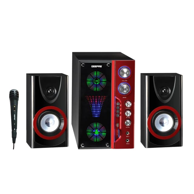 Geepas 2.1-Channel Multimedia Speaker System With Usb Sd Card Slots And ...