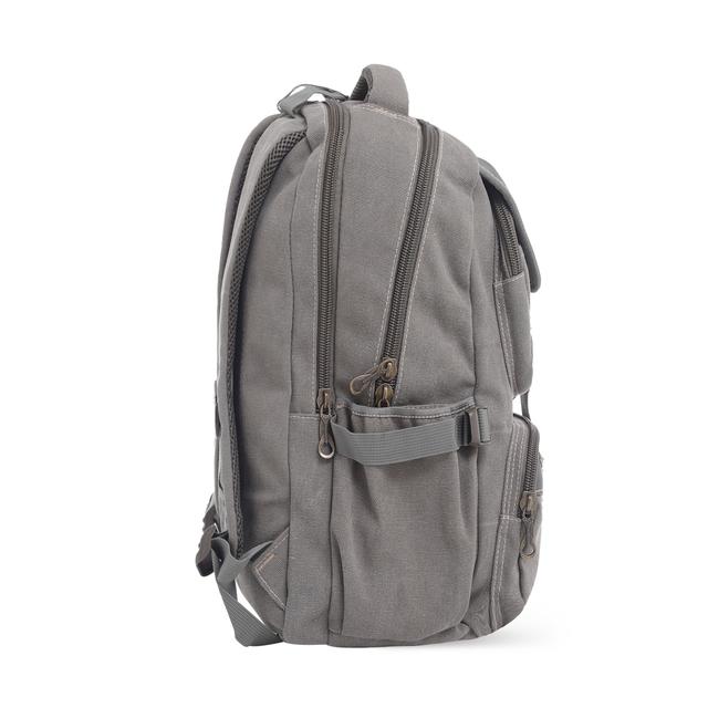 PARA JOHN 18'' Canvas Leather Backpack - Travel Backpack/Rucksack ...