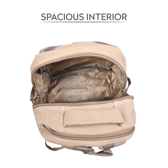 PARA JOHN 18'' Canvas Leather Backpack - Travel Backpack/Rucksack ...