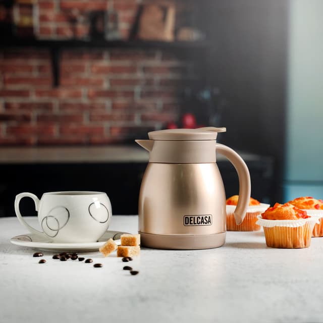 Delcasa Stainless Steel Coffee Pot, DC2129 | 500ml Capacity | Double Wall Construction ...
