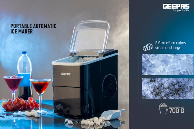 Geepas Ice Maker 2.2L 100W | Jomla.ae