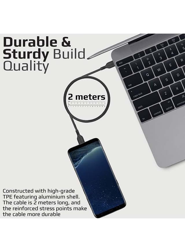 promate USB-C Charging Cable, Premium 60W Power Delivery USB Type-C 3A ...