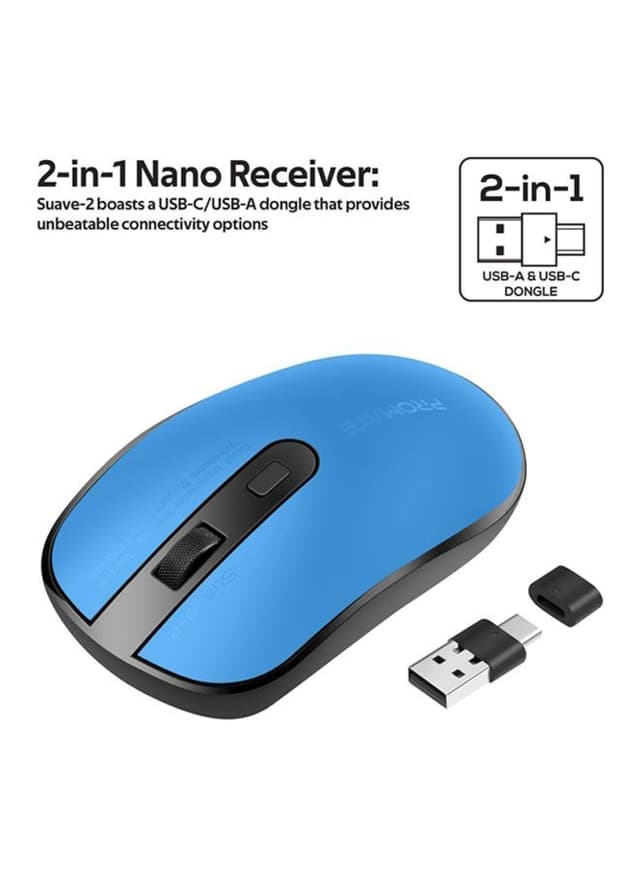 Order promate USB-C Wireless Mouse, Ergonomic 2.4GHz Type-C Cordless ...