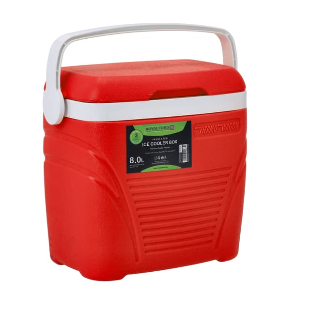 Royalford Insulated Ice Cooler Box, 8L Portable Cooler Box, RF10475 | 3 ...