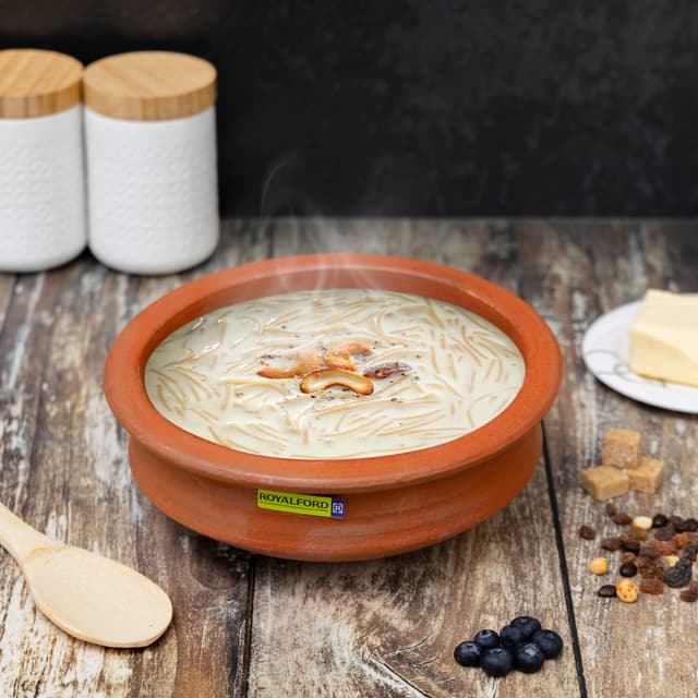 Royalford Uruli Chatti with Stand, Handmade Clay Cookware, RF10588 ...