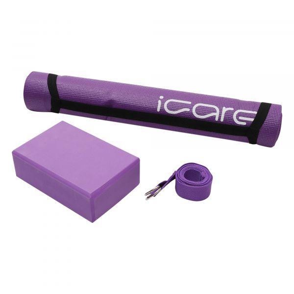 ICARE I CARE YOGA SET MAT + BRICK + STRAP JIC026 | Jomla.ae