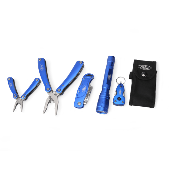 Ford Multi Tool, Knife and Led Light Set, 5 In 1 | Jomla.ae