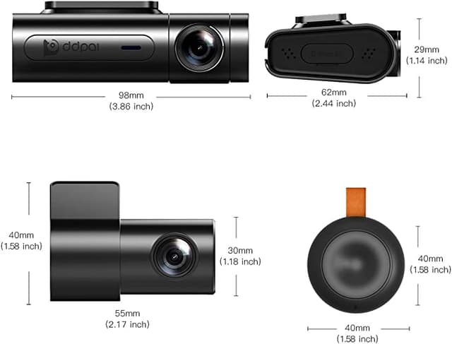 اطلب داش كام للسيارة أمامية وخلفية 1440 بكسل DDPAI X2S Pro Front and ...
