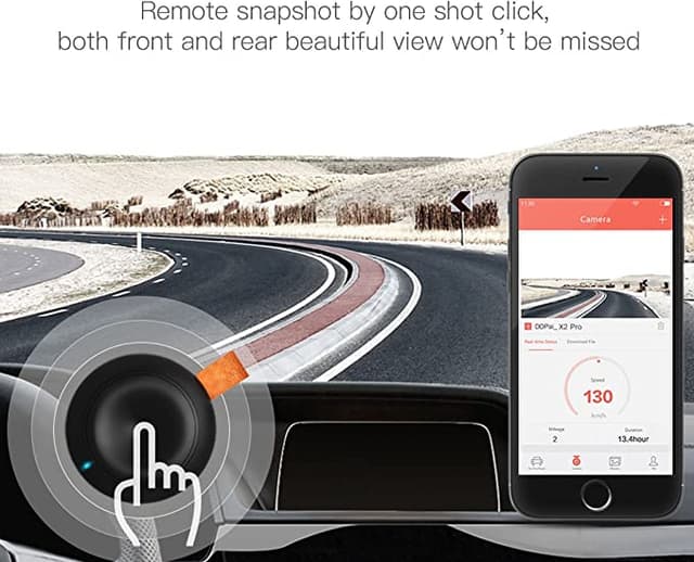 اطلب داش كام للسيارة أمامية وخلفية 1440 بكسل DDPAI X2S Pro Front and ...