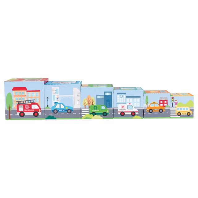 Order Lelin Stacking Cube with 6 Vehicles Now! | Jomla.ae