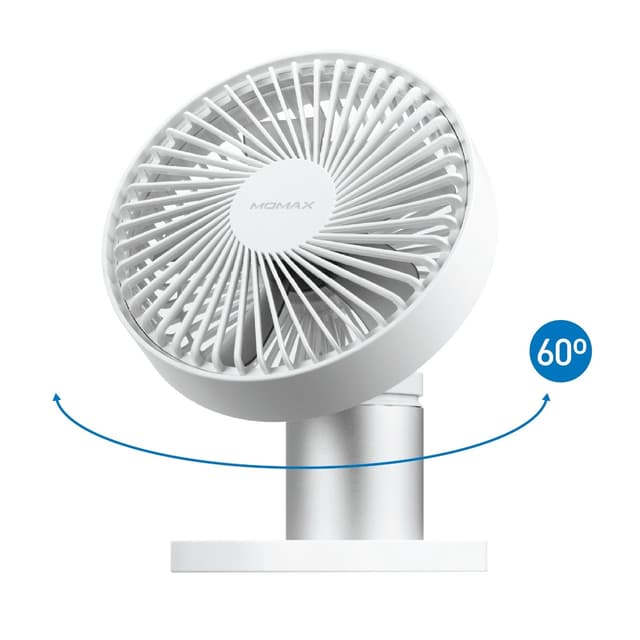 Order Momax ifan 5 desktop fan white Now! | Jomla.ae