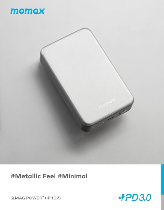 Order Momax q.mag power7 10000mah magsafe wireless power bank pink Now ...