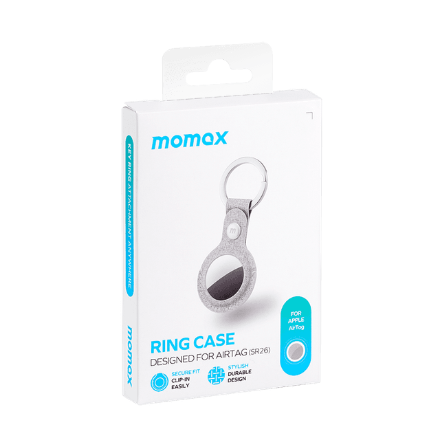 Order Momax ring case designed for airtag silver Now! | Jomla.ae
