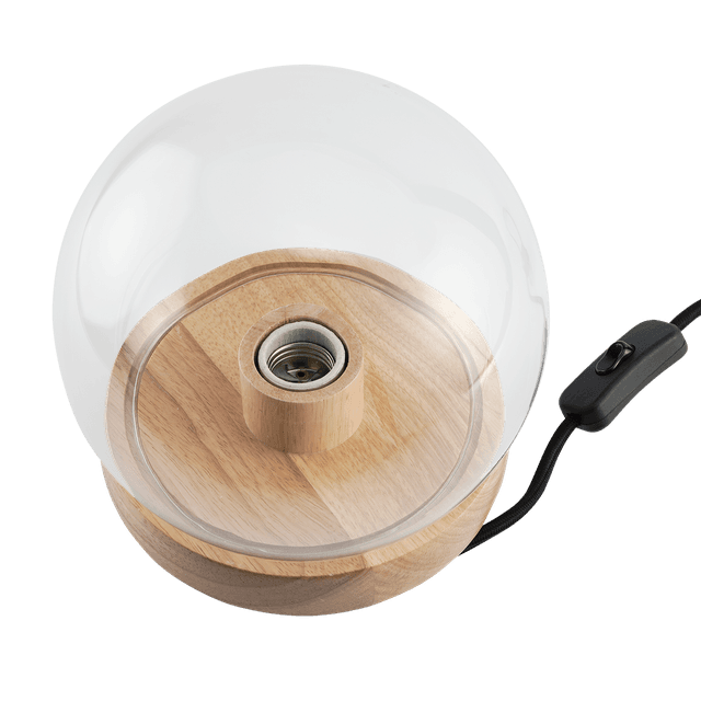 Order Momax wooden lamp stand with round glass cover transparent Now ...