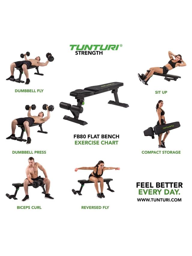 Tunturi FB80 Flat Bench | Jomla.ae