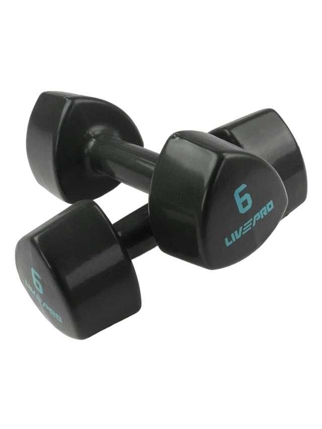Order LivePro Studio Dumbbells 1-10 Kg |Black Weight 6 Kg Now! | Jomla.ae