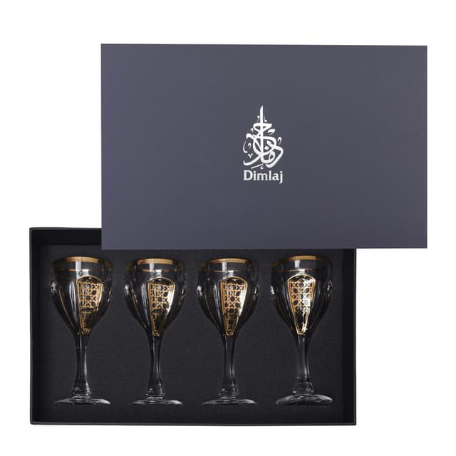 Order Dimlaj Cordoba Set of 4 Pcs Flute Stems (Gold) Now! | Jomla.ae