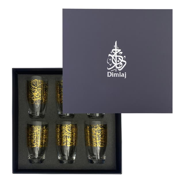 Order Dimlaj Kareem Set of 6 Pcs Tumblers (Gold) Now! | Jomla.ae