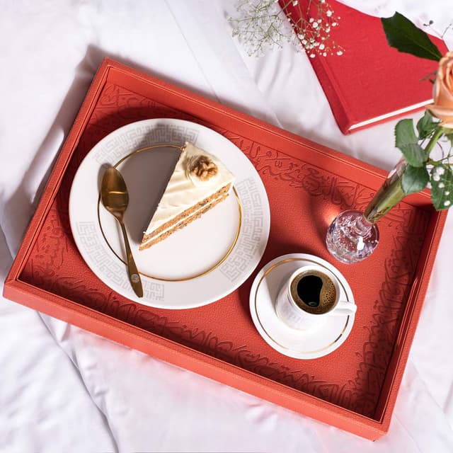 Dimlaj Kareem Small Serving Tray (Brick Color) | Jomla.ae