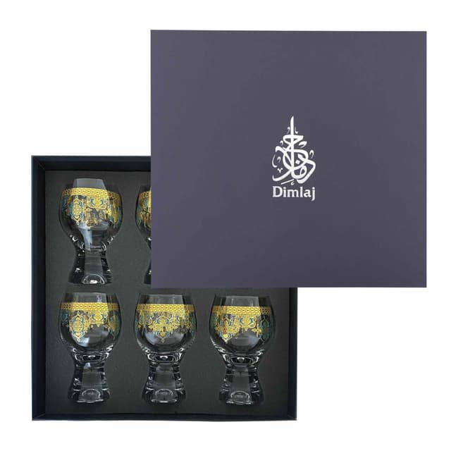 Order Dimlaj Rayhan Set of 6 Pcs Goblet Stems (Gold) Now! | Jomla.ae
