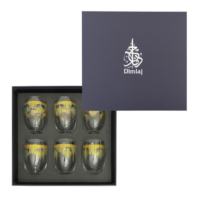 Order Dimlaj Rayhan Set of 6 Pcs Tumblers (Gold) Now! | Jomla.ae