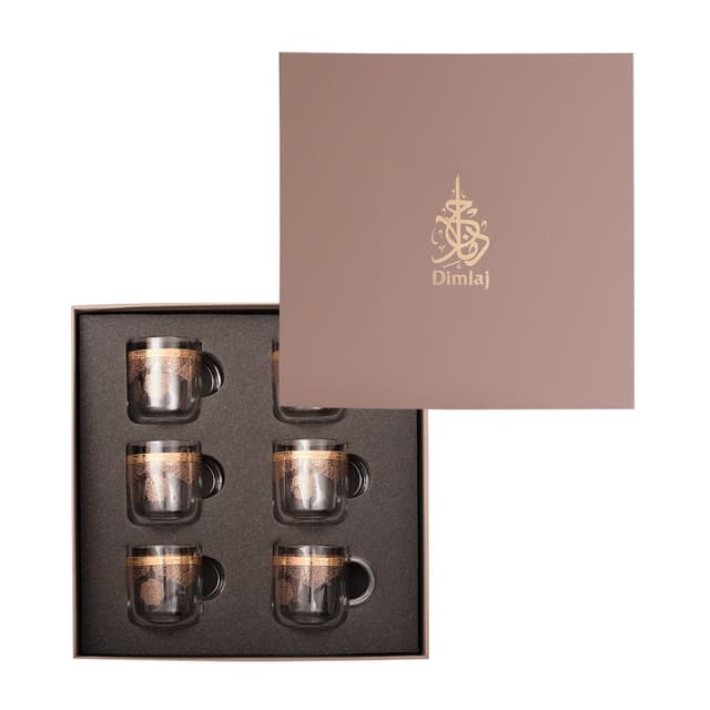 Order Dimlaj Selena Set of 6 Pcs Mugs (Gold & Pink) Now! | Jomla.ae