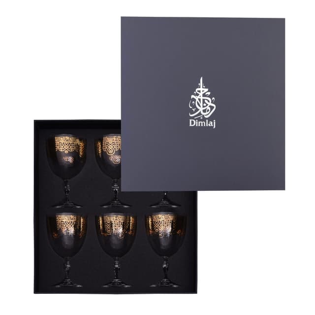 Order Dimlaj Shafa Set of 6 Pcs Flute Stems (Gold) Now! | Jomla.ae