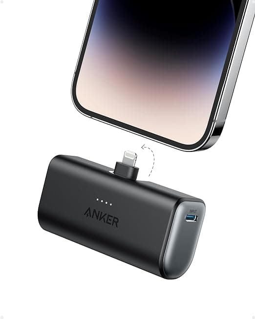 Order Anker Nano Power Bank 5000Mah 12W Built-In Lightning Connector Now! | Jomla.ae