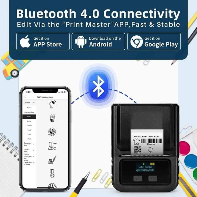 Phomemo M120 Bluetooth Thermal Label Maker | Jomla.ae