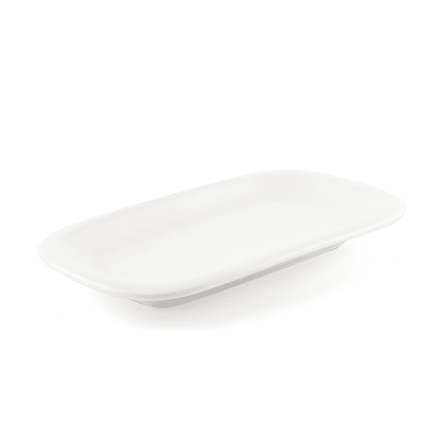 Order B2B Ivory Porcelain Rectangular Plate 20 cm / 8" Now! | Jomla.ae