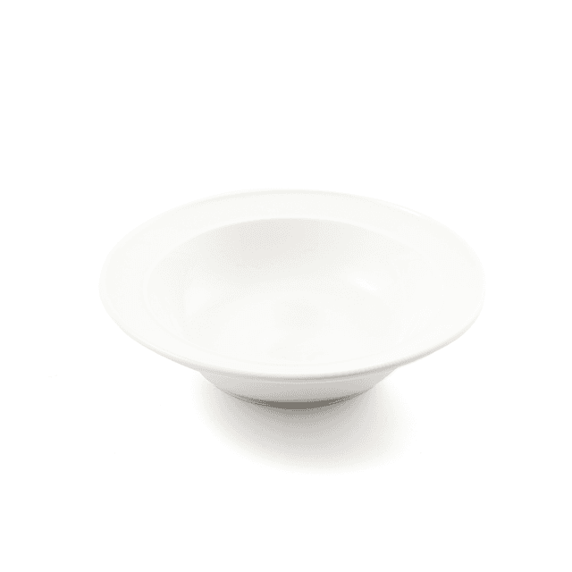 Order Porceletta Ivory Porcelain Deep Plate 25 cm / 10" Now! | Jomla.ae