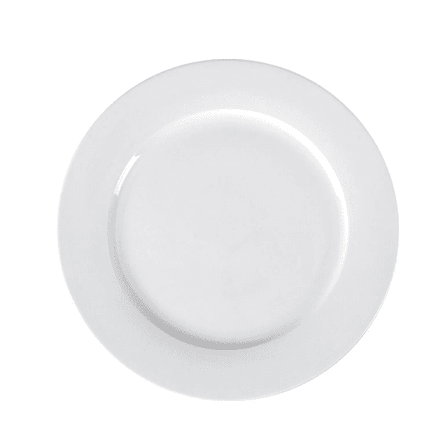 Porceletta Ivory Porcelain Flat Plate 18 cm / 7" | Jomla.ae