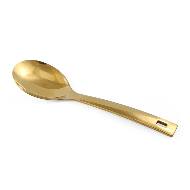 Order Stainless Steel Gold Serving Spoon 10" Now! | Jomla.ae