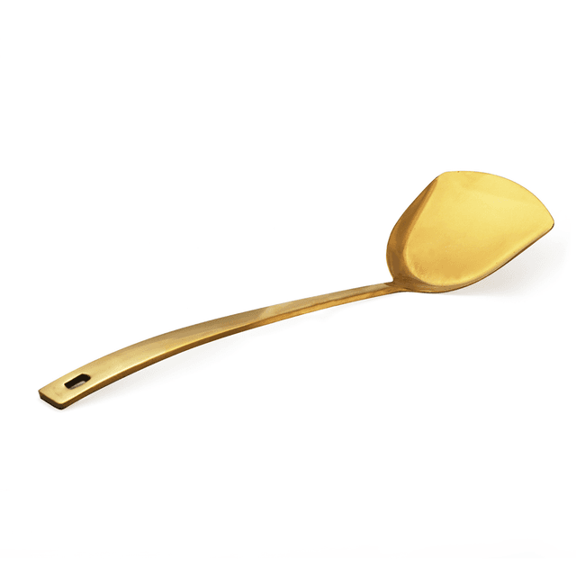 Order Stainless Steel Gold Turner Spoon 14" Now! | Jomla.ae