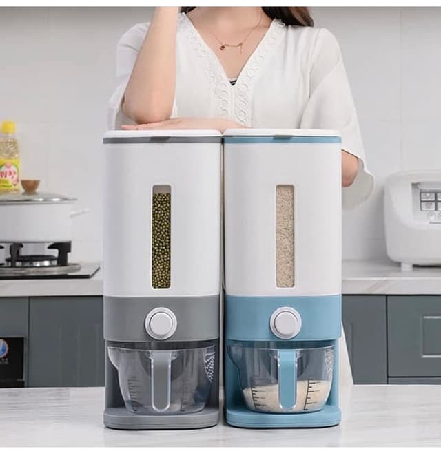 Order Food Container Storage with Lid & Measuring Cup 10L Now! | Jomla.ae
