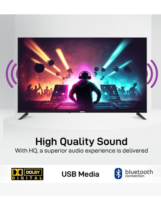 Order Geepas 65'' 4k Uhd, Google, Smart Hdmi Led Tv With Bluetooth, 2 ...