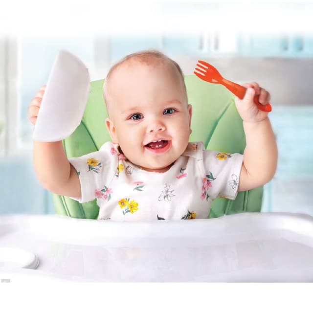 Order Babyjem - Baby Spoon & Fork Set - Red Now! | Jomla.ae