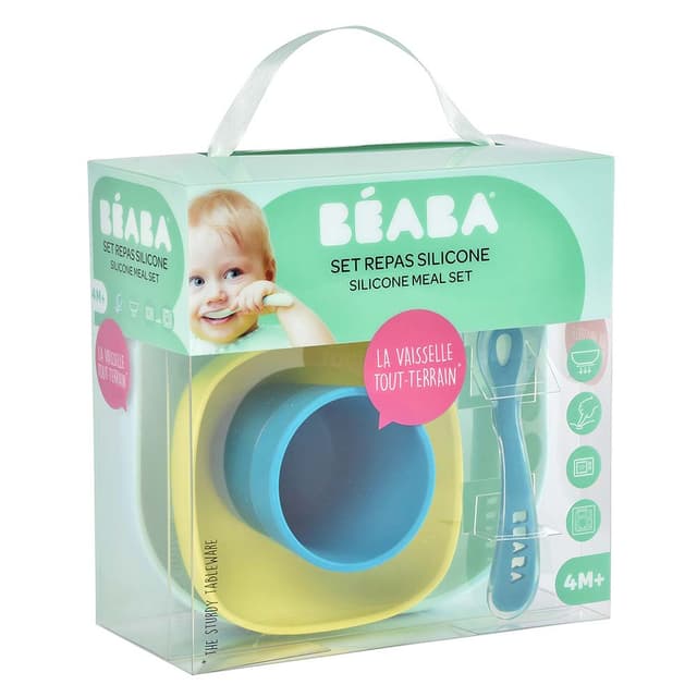 Beaba - Silicone Meal Set of 4 - Blue | Jomla.ae