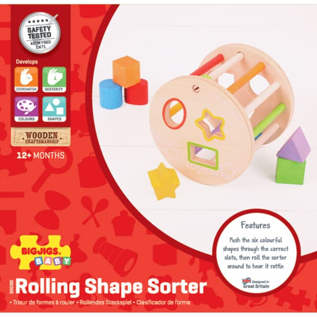 Order Bigjigs - First Rolling Shape Sorter Now! | Jomla.ae