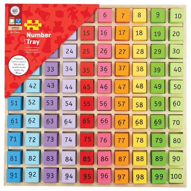 Bigjigs - Wooden Number Tray | Jomla.ae
