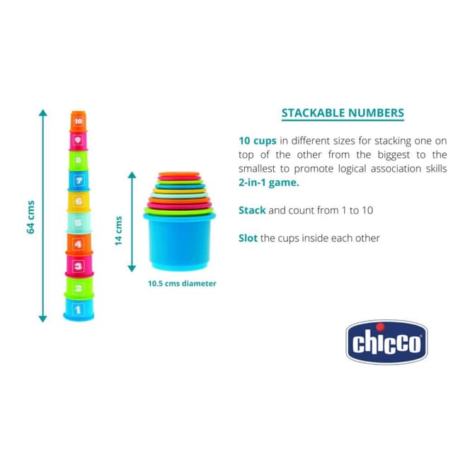 Chicco - Stacking Cups | Jomla.ae