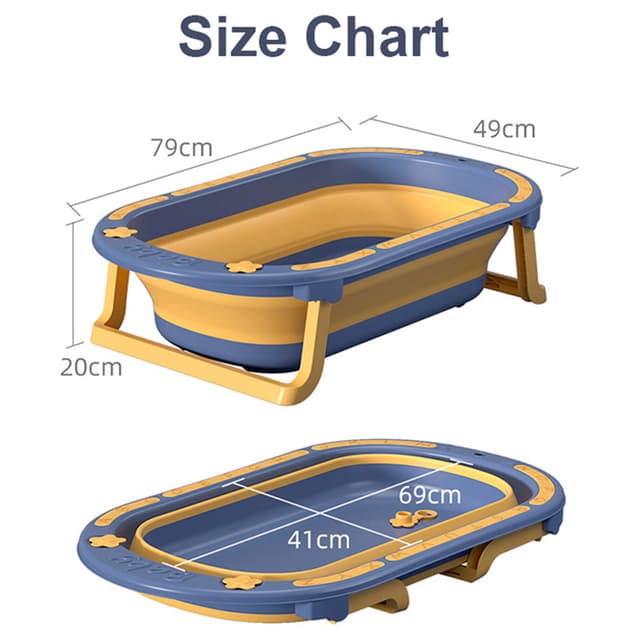 Order Eazy Kids - Folding Bath Tub - Blue Now! | Jomla.ae