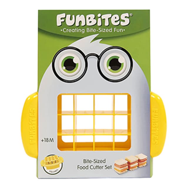 FunBites - Square Food Cutter - Yellow | Jomla.ae