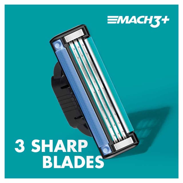 Order Gillette - Mach3+ Blade Refills - 3pcs Now! | Jomla.ae