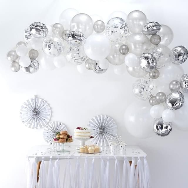 Order Ginger Ray - Balloon Arch Kit - Silver Now! | Jomla.ae