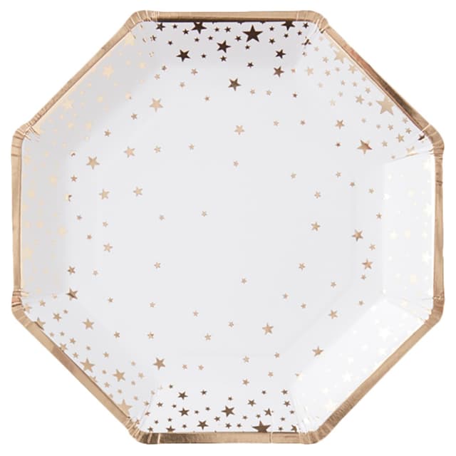 Ginger Ray - Gold Foiled Star Plates | Jomla.ae