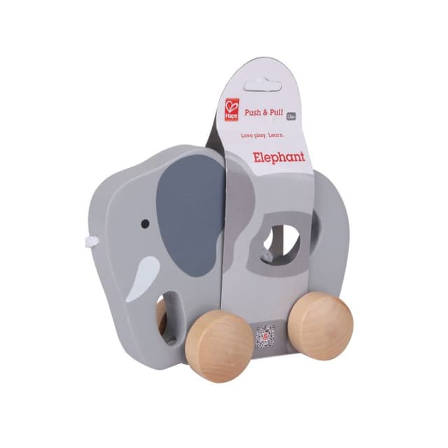 Order Hape Elephant Push and Pull Toy Now! | Jomla.ae