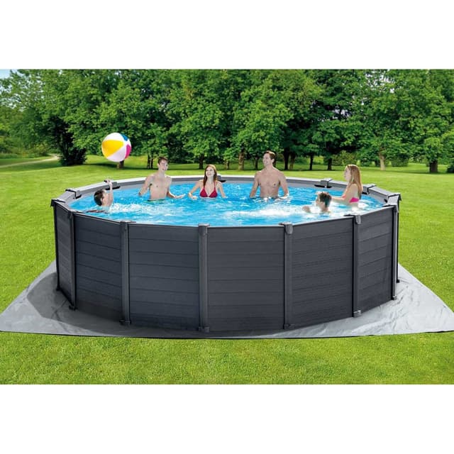 Order Intex - Graphite Grey Panel Pool Set Now! | Jomla.ae